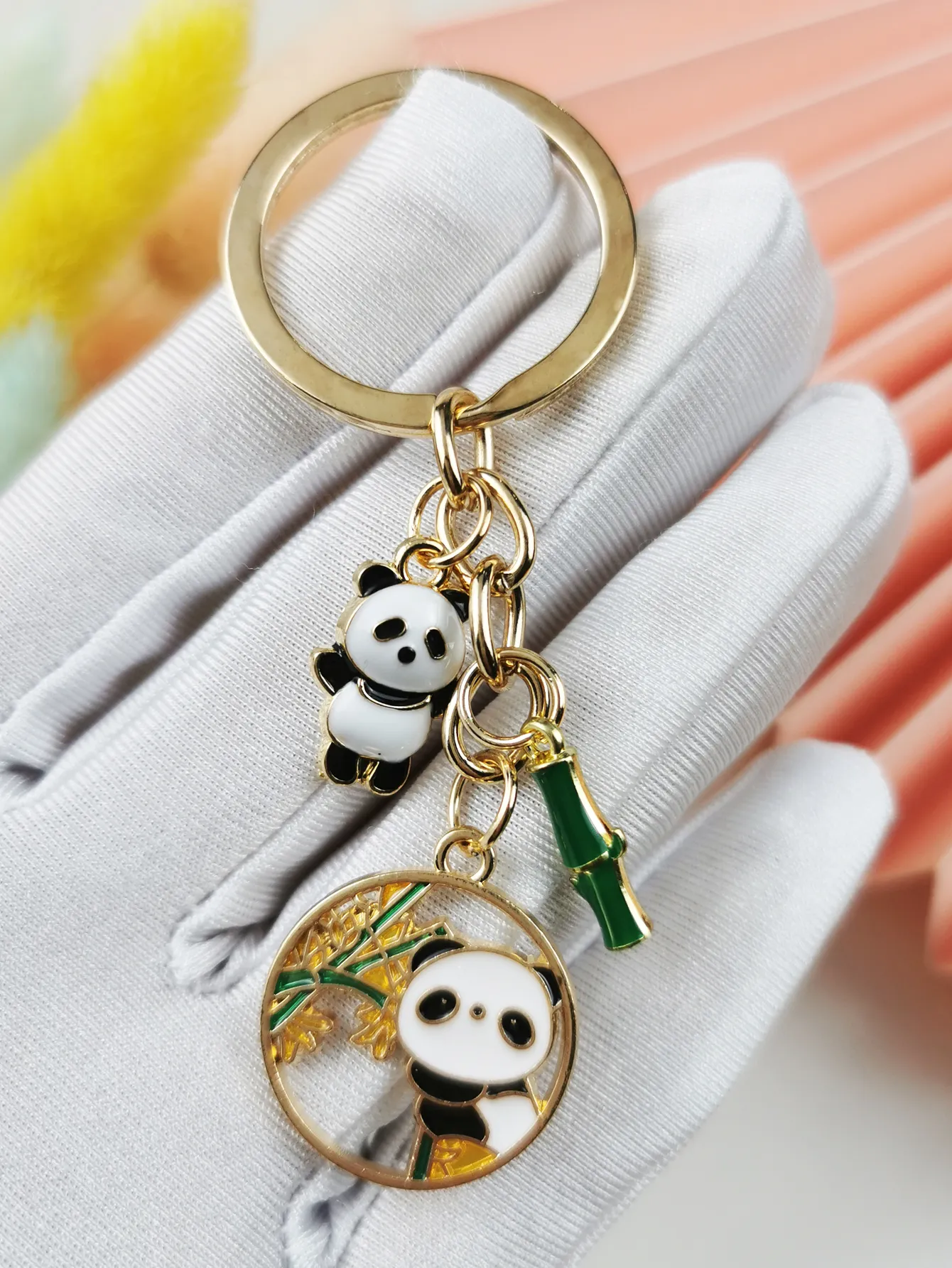 2-PackBamboo Panda Keychains: Cute Bag Charms for Women and Kids, Eco ...