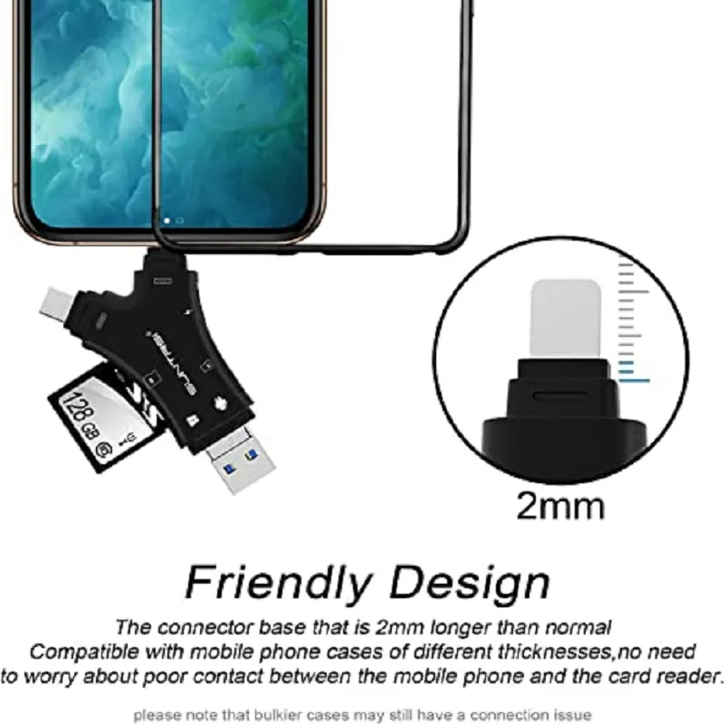 DHgate.com:4-in-1 Universal Card Reader: Micro USB, USB-C, USB, SD ...