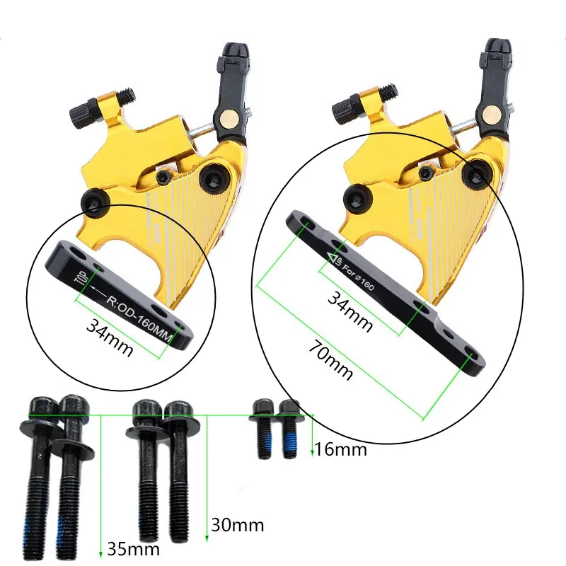 Aluminum Alloy Flat Mount Disc Brake usb adapter for Road Bikes - Front ...