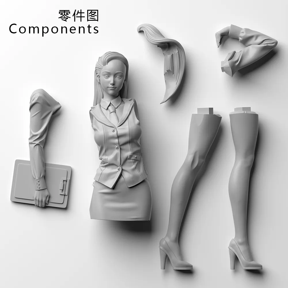 DHgate.com:1/35 Resin Miniature Sexy Office Lady Kit, Unpainted Figure ...