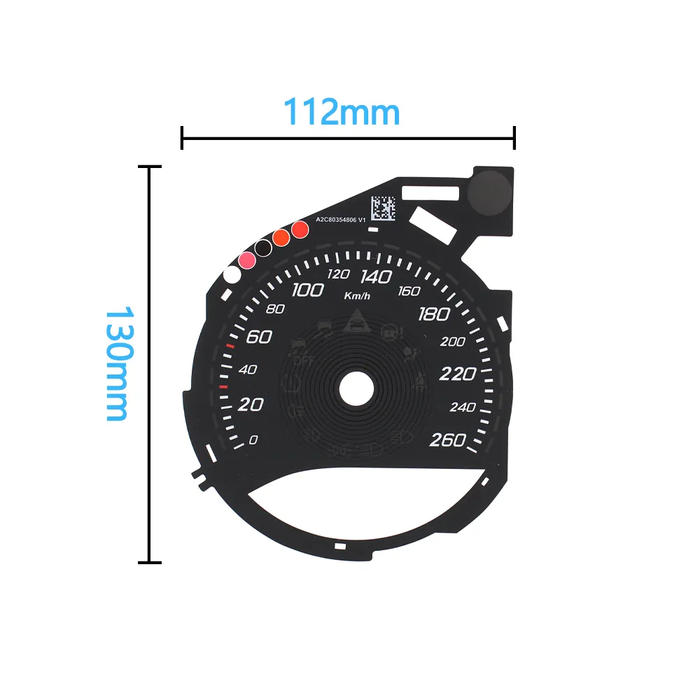 2-Pack Carbon Fiber Car Dashboard Speedometer Kilometer Cover Trim ...