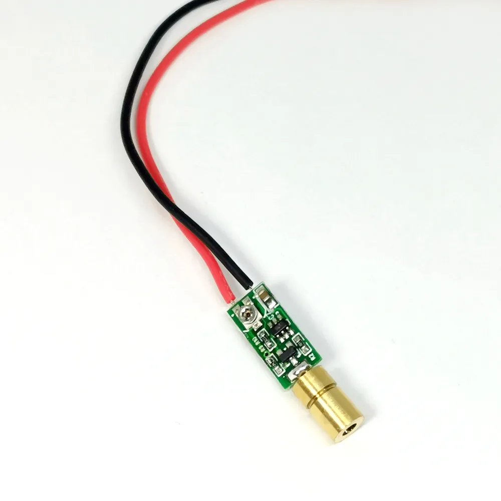 5mw Green Laser Diode Module, 3V 515nm-520nm, Dot Head Focus, Driver Out, 6x10.5mm, for ...
