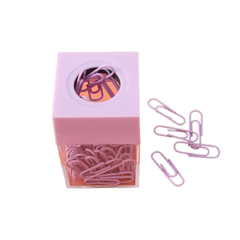 DHgate.com:Modern Square Magnetic Paperclip Dispenser with 18 Metal ...