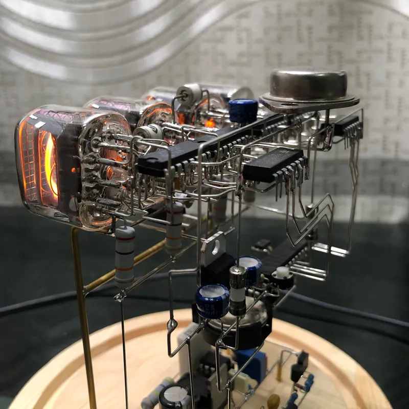 Nixie Tube Clock: Cyberpunk Retro IN 12 Vacuum Tube Clock | Creative DIY Desktop Glass Glow Tube ...