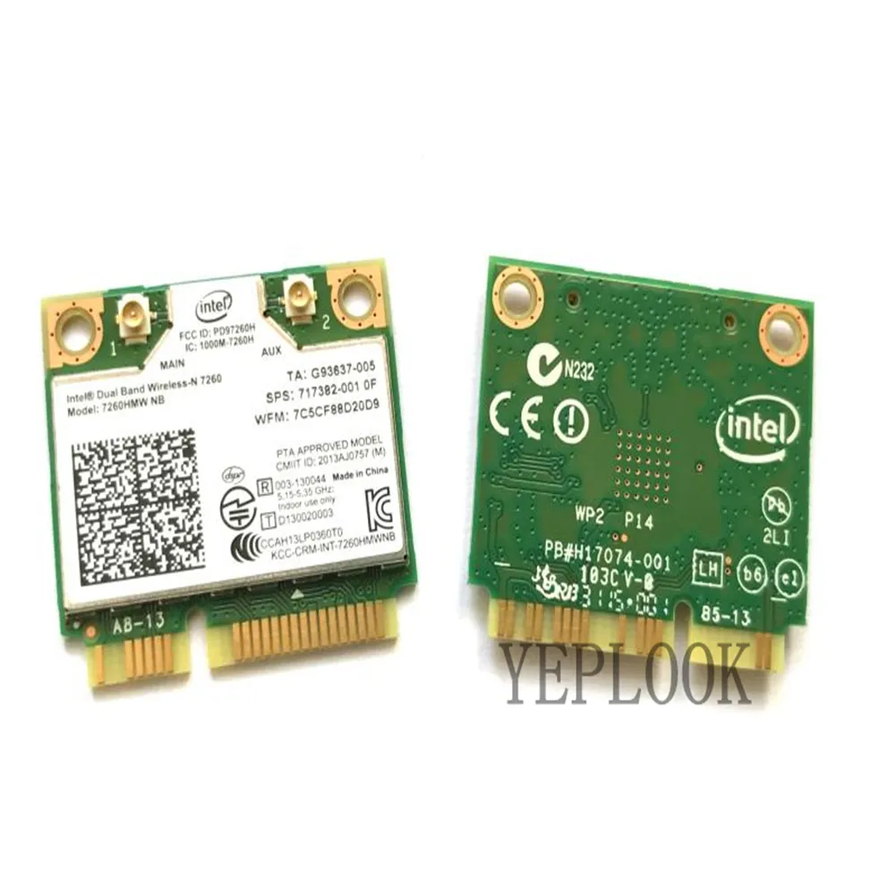 Intel Dual Band Wireless AC 7260 Mini PCI E Wifi Card For Laptop & Desktop 300Mbps From ...