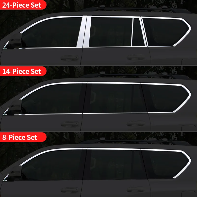 Car Window Trim Strip For Lexus GX460 2010 2023 Exterior Chrome ...