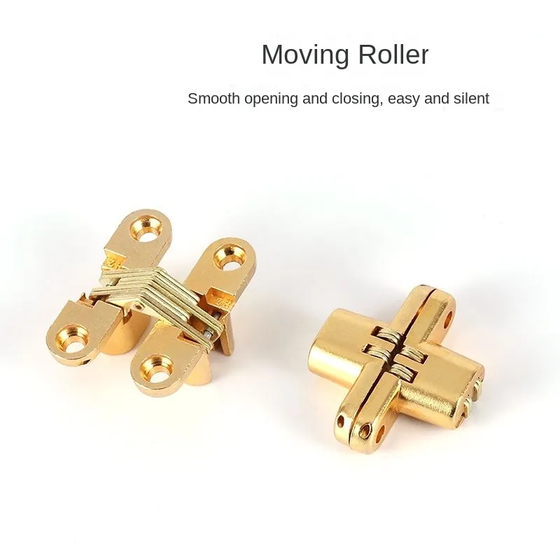 Concealed H Shape Door Hinge, Black Cross Folding Hidden Hinge For ...