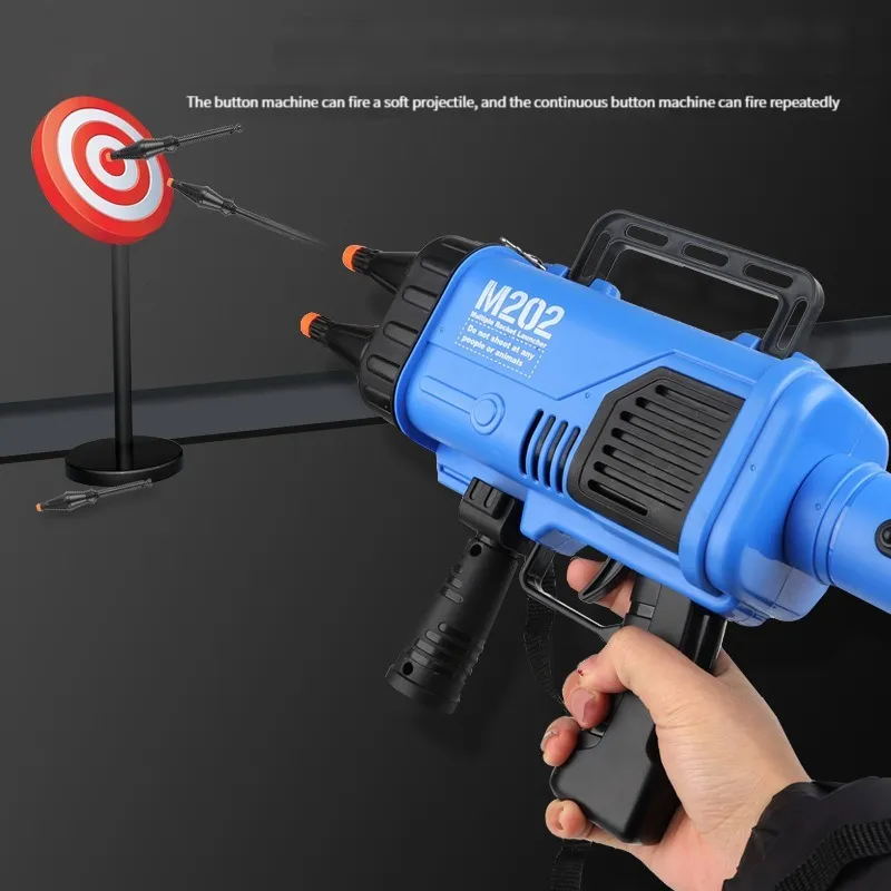 Manual Toy Rocket Launcher Gun Soft Bullet Blaster, Outdoor Play, CS ...