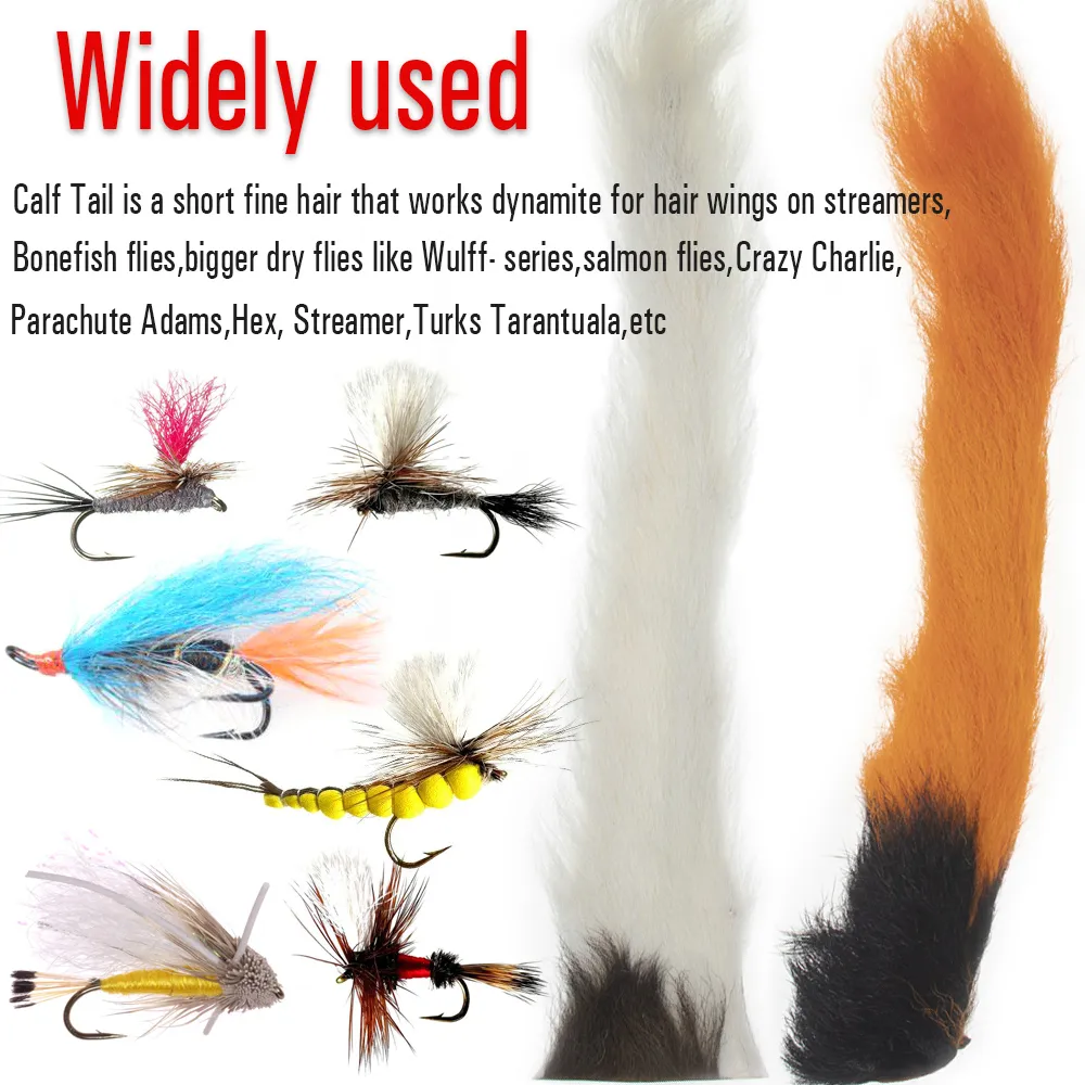 Vtwins Nature Spirit Calf Tails and fur two piece set for Fly Tying ...