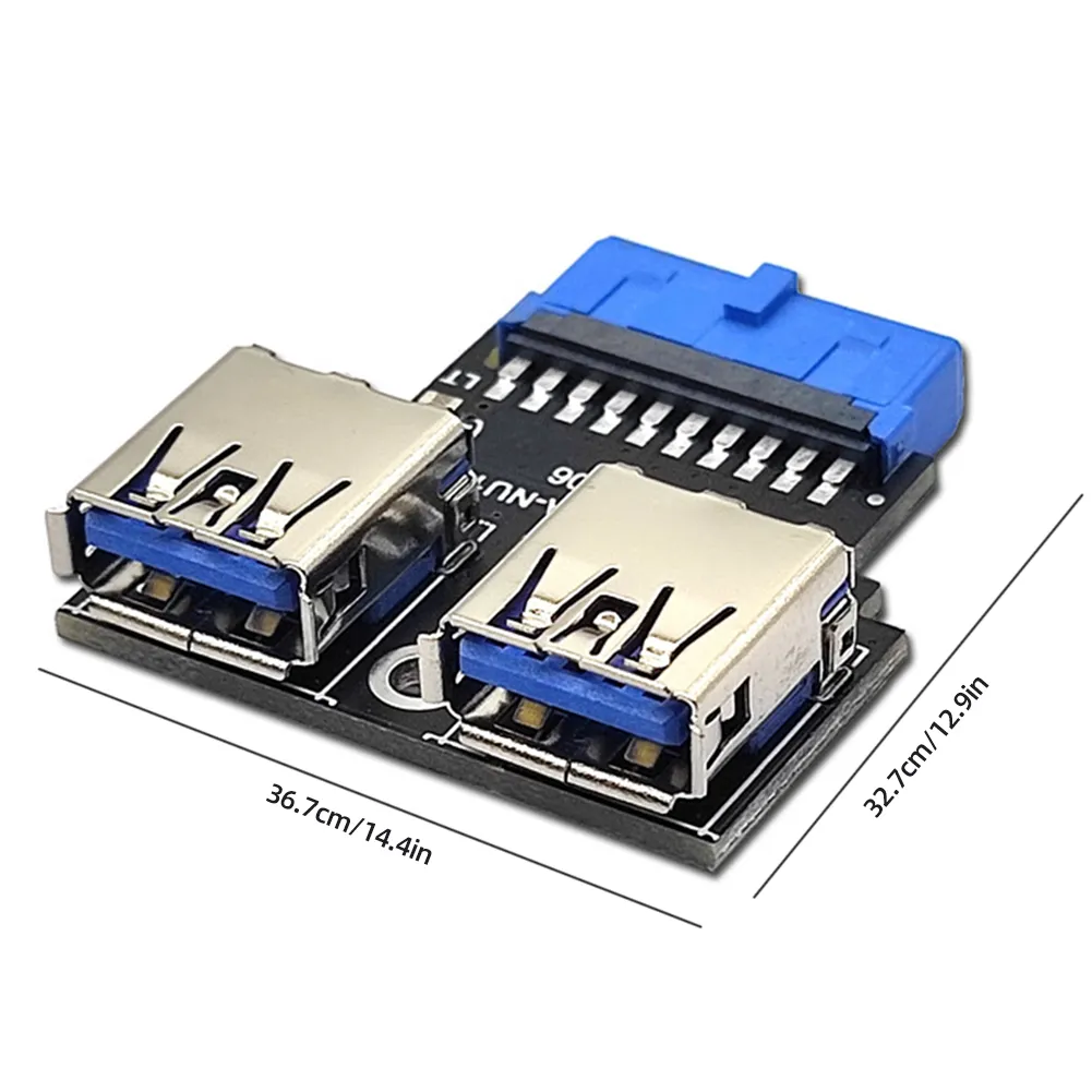 DHgate.com:19-Pin to Type-C + 2 USB-A Female Front Panel Converter: USB ...