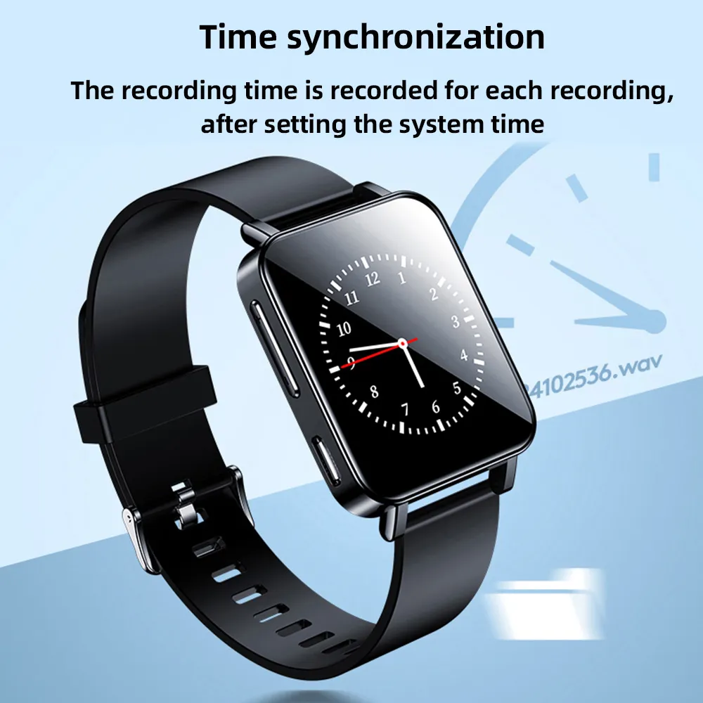 Wristwatch Voice Recorder: 16/32GB Storage, OLED Screen, 192kbps Audio ...