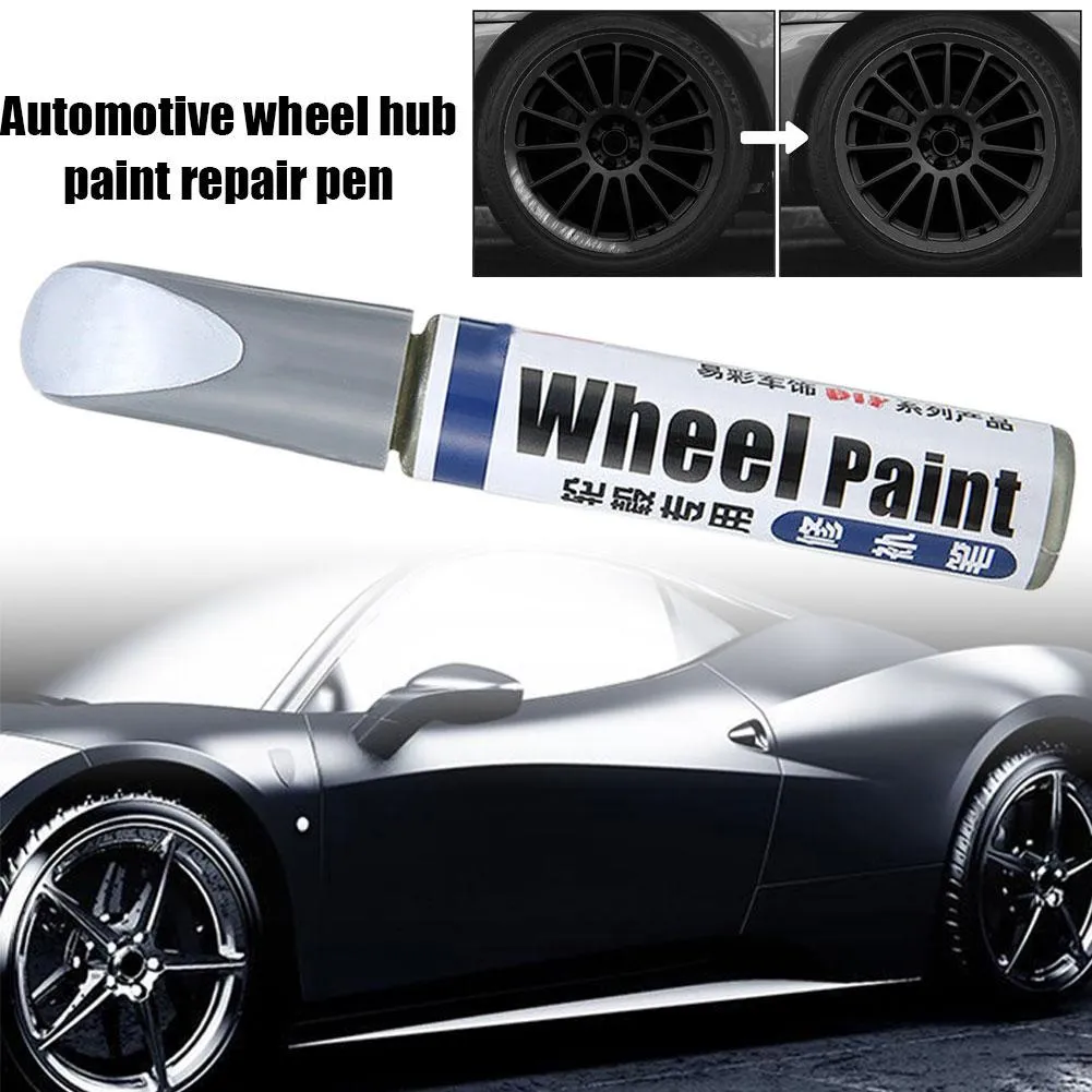 Alloy Wheel Scratch Repair Pen: Silver & Black Touch Up Paint with ...