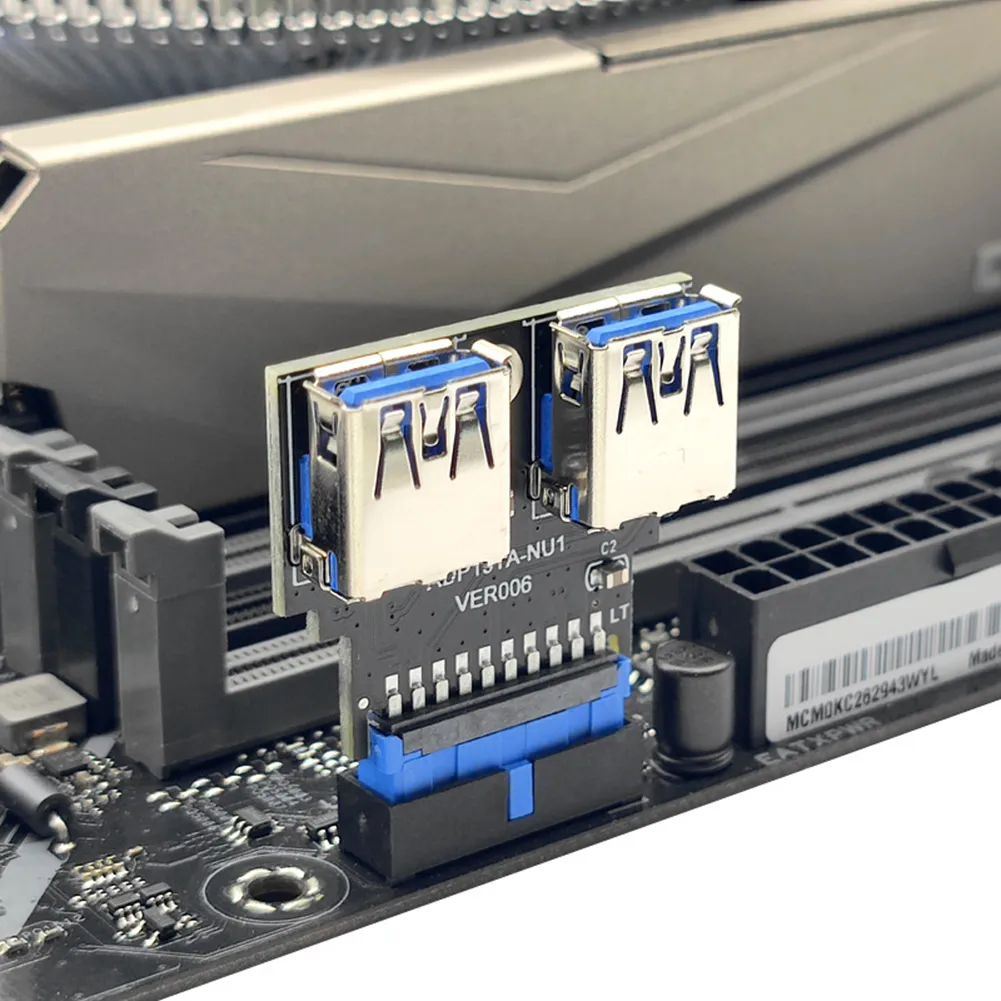 DHgate.com:19-Pin to Type-C + 2 USB-A Female Front Panel Converter: USB ...