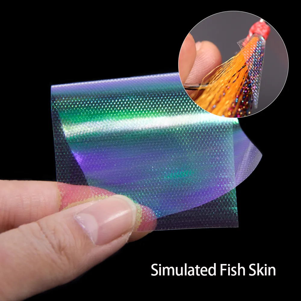 Lionriver Embossed Flashback Rainbow Fish Skin Saltwater Sabiki Rig ...