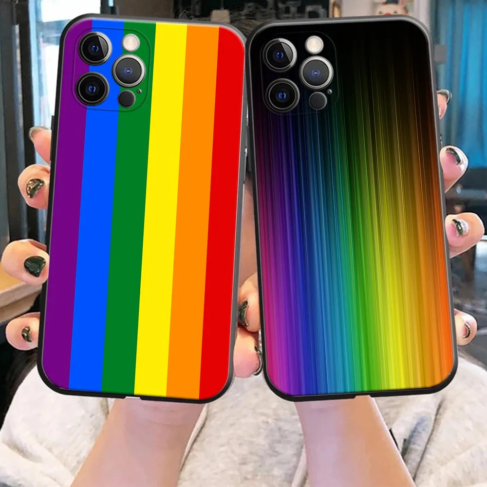 Rainbow Silicone phone casing for iPhone - Gay Pride Flag Design ...