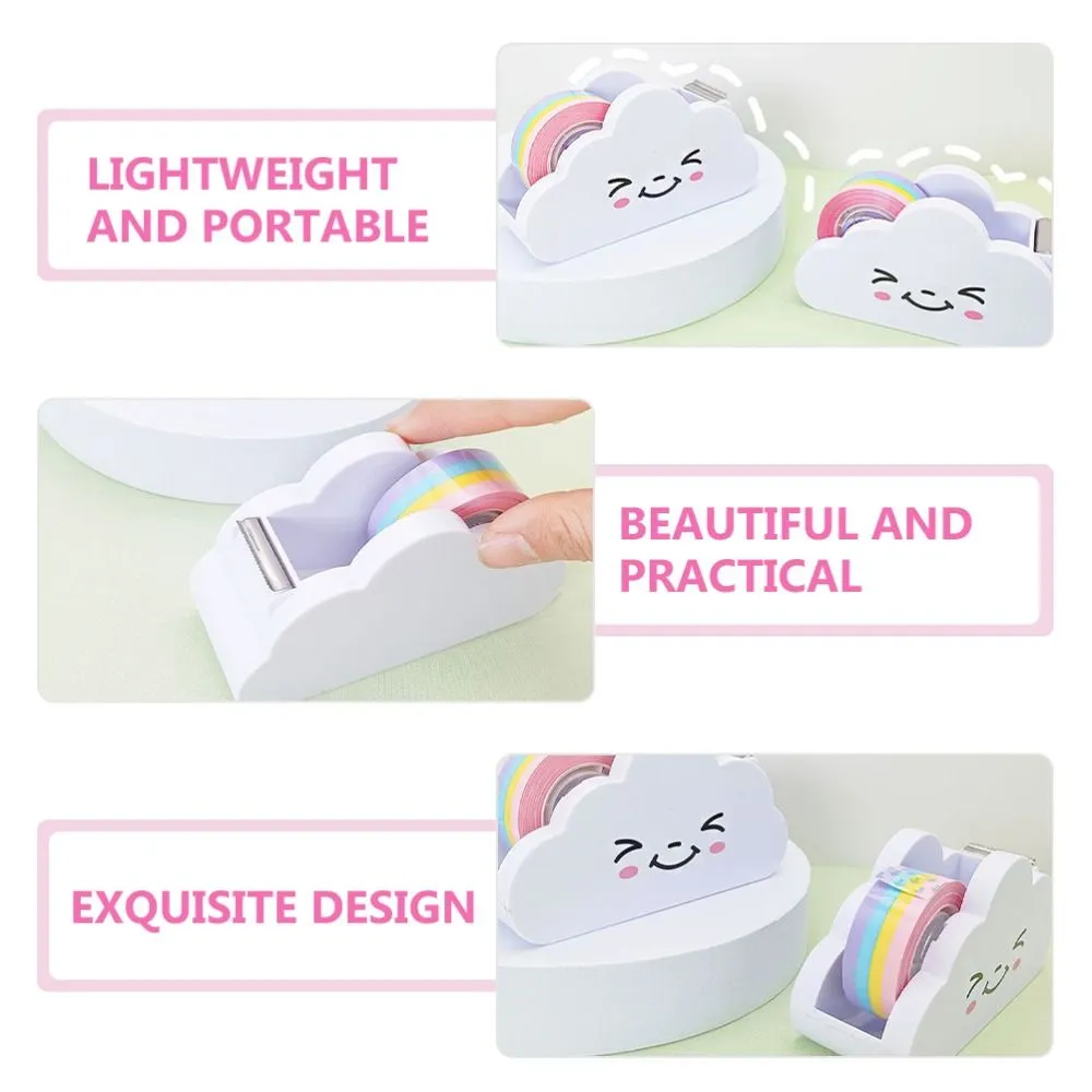 Automatic Tape Dispenser, Decorative Cloud Design Rainbow Colored ...
