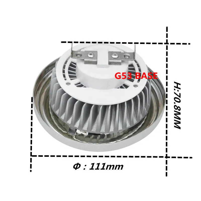 AR111 LED Dimmable Spotlight, 15W G53 LED Bulb GU10 Downlight for Home ...