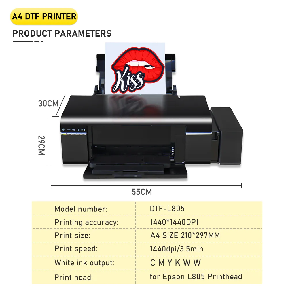 High Speed A4 DTF Best Inkjet Printer 2022 For T Shirts, Hoodies, And ...