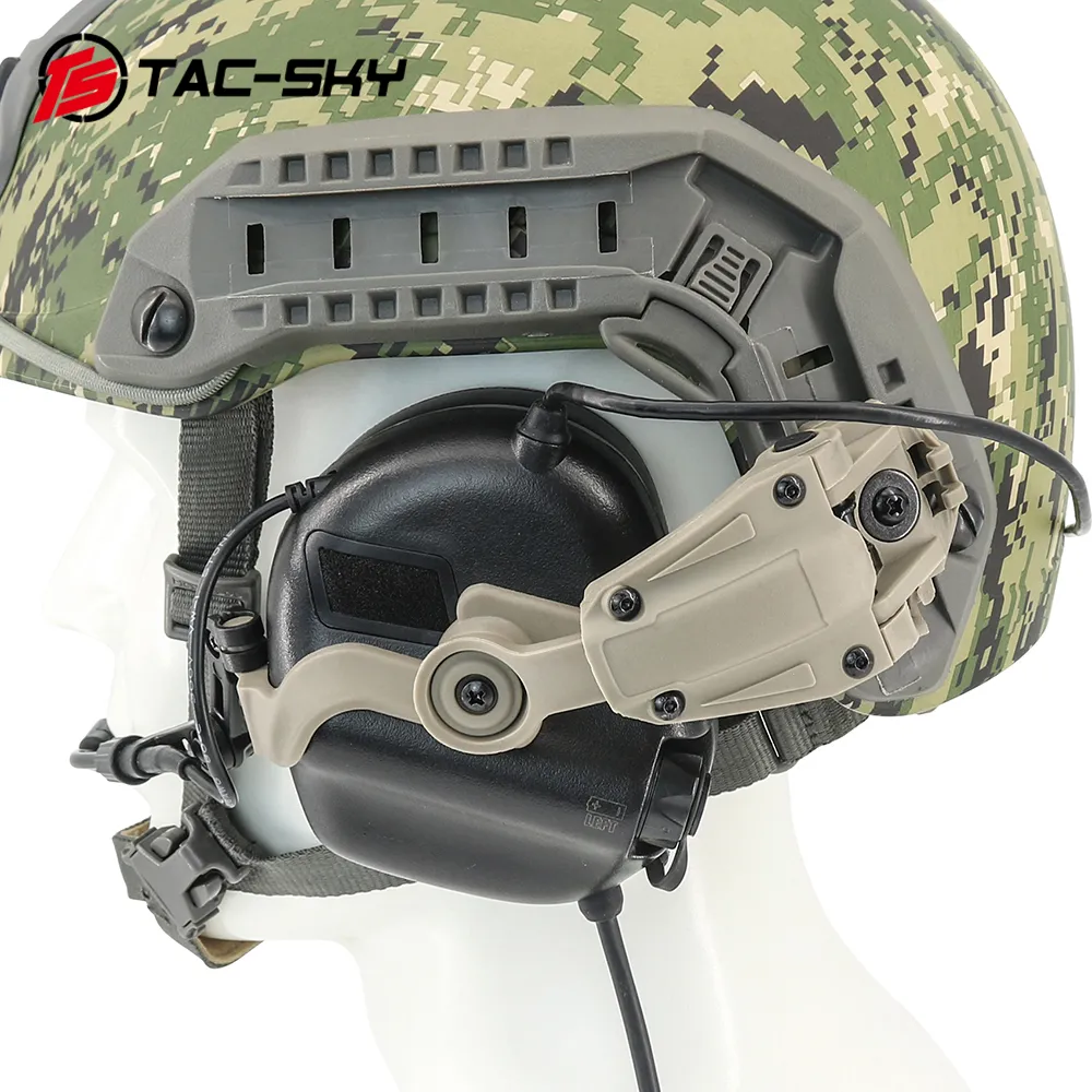 TS TAC-SKY Tactical Helmet ARC Rail Adapter for EARMOR M32-MOD3/M32H- MOD3 Civilian best noise ...