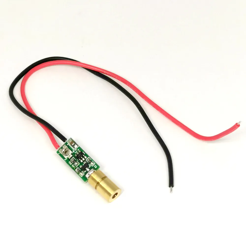 5mw Green Laser Diode Module, 3V 515nm-520nm, Dot Head Focus, Driver Out, 6x10.5mm, for ...