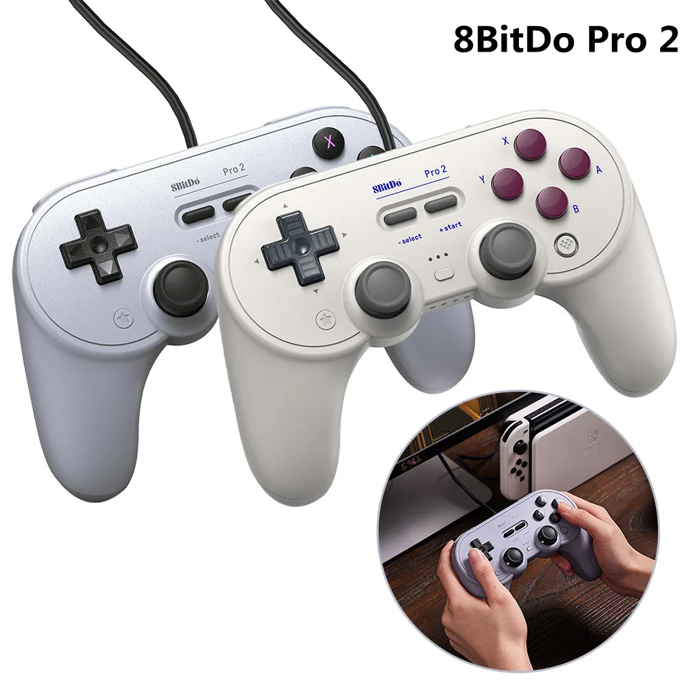 8BitDo Pro 2 Wired Controller USB Gamepad With Joysticks For Nintendo Switch OLED, PC, NS, TV ...