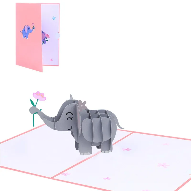 3D Elephant Pop Up greeting card greeting card with Envelopes - Perfect ...