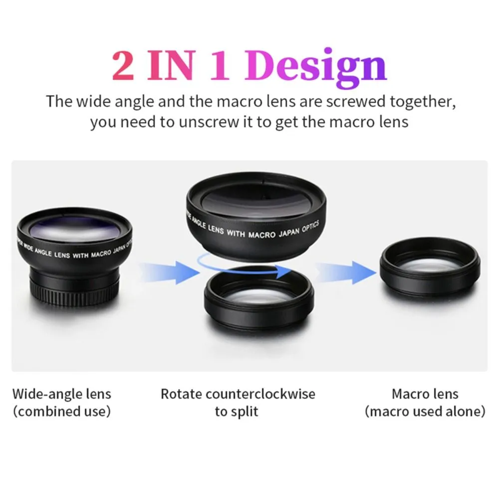DHgate.com:45x Super Wide Angle Macro Phone Camera Lens Kit, Universal ...