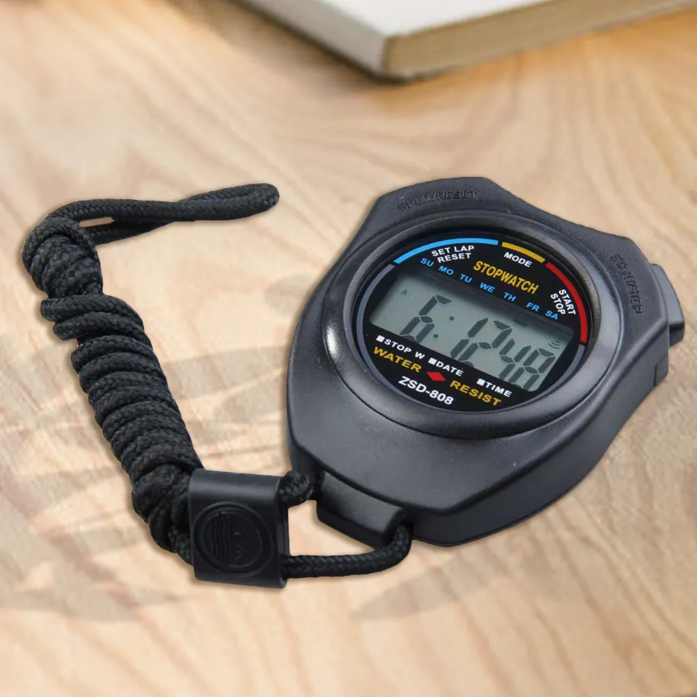 Electronic Digital Stopwatch Timer Lightweight Portable Handheld Sports ...