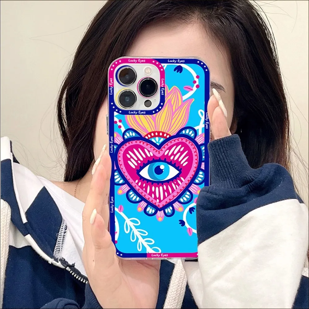 DHgate.com:2024Turkish Evil Eye iPhone Case, Transparent Shockproof ...
