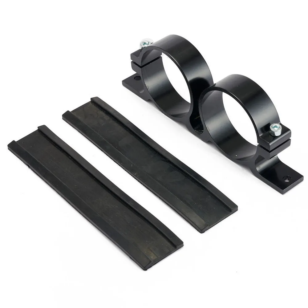 Aluminum Dual Twin Fuel Pump Mount Bracket 60mm Fuel Filter Clamp ...