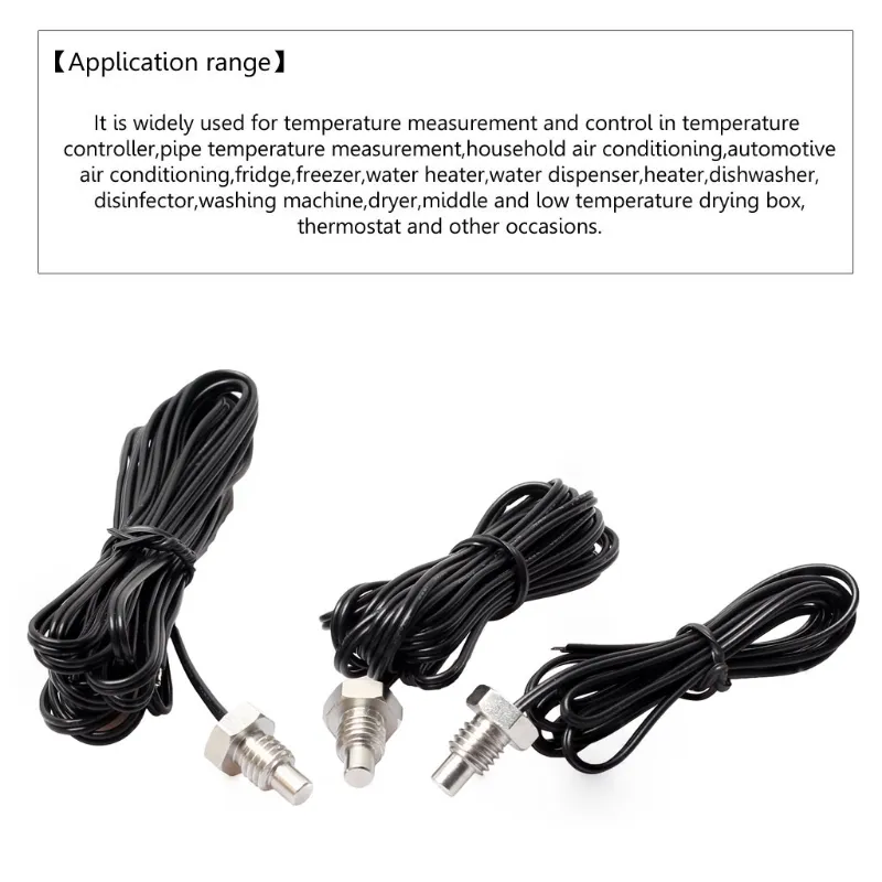 3D Printer Thermistor In Line Water Temperature Gauge NTC 10K M8 Thread ...