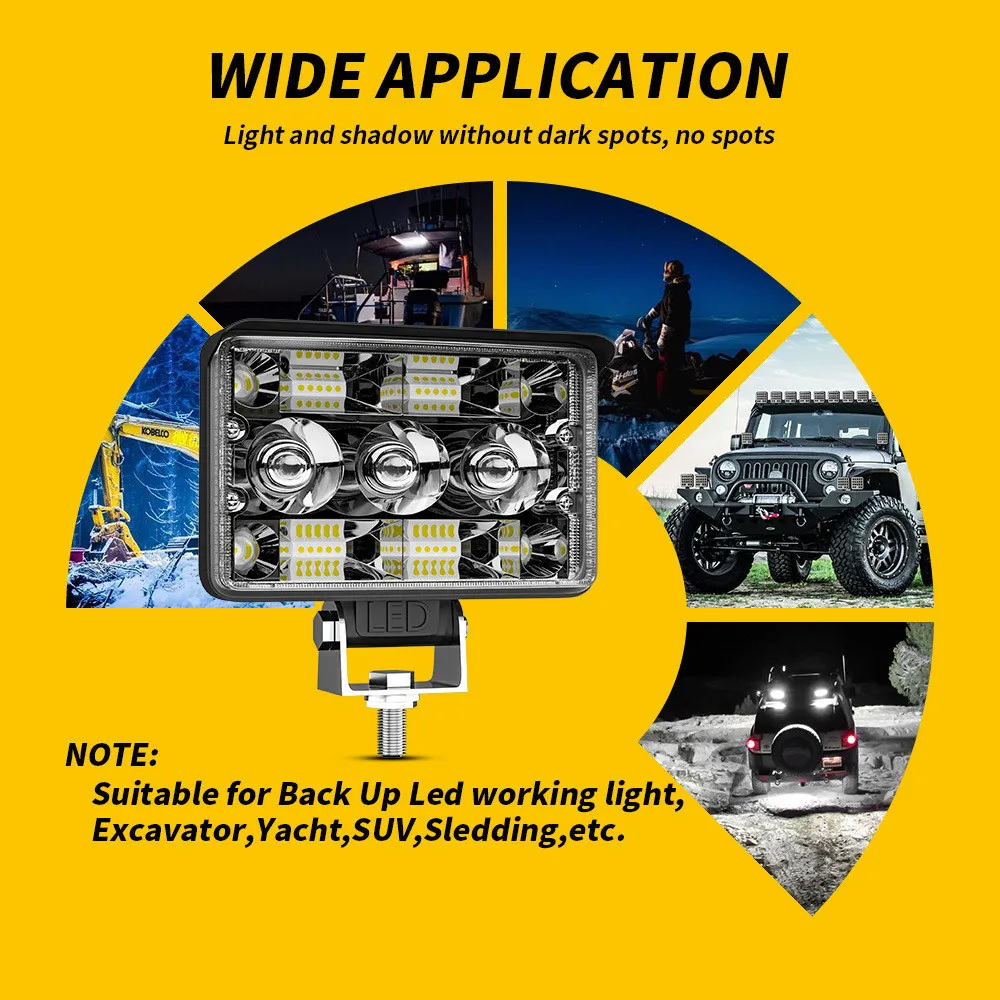 Truck LED Light Bar Off Road: 3 Inch 70W Spotlight Work Light Lens For ...