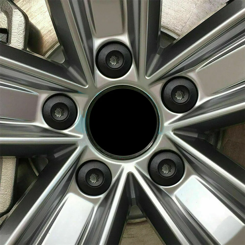 Set of 20 Black T44 OEM Lug Nut Bolt Covers Caps for VW Golf Locking ...