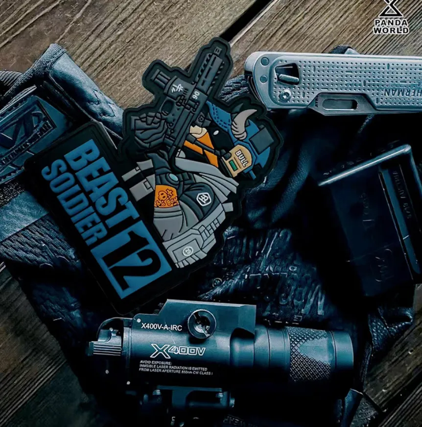 Beast Soldier 12 Zodiac Rabbit Cattle 3D PVC Patches Signs Rubber ...