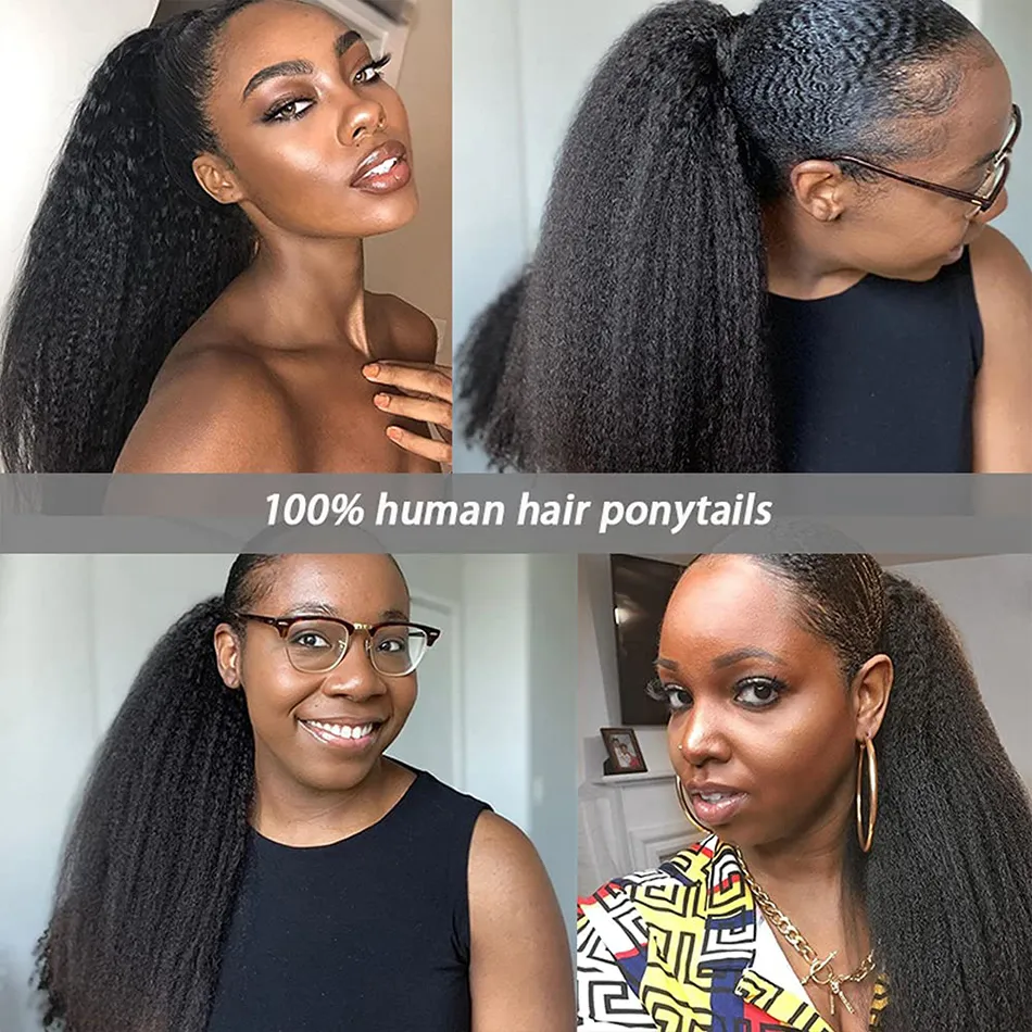 Ponytail Extensions: Human Hair Wrap Around Ponytail Extensions, Long ...