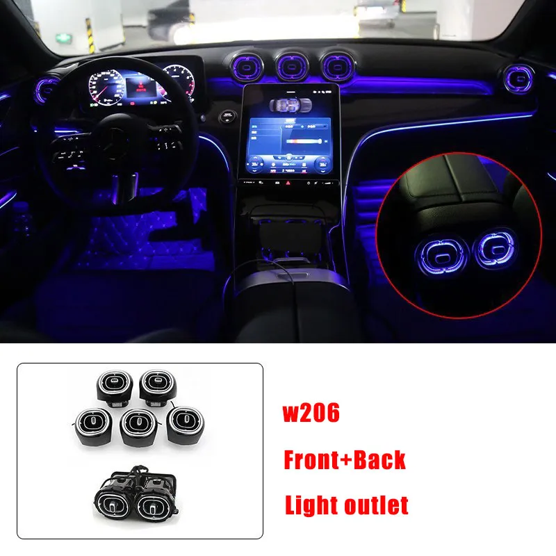 64-Color Ambient Light LED vent system for Mercedes-Benz C Class W206 ...