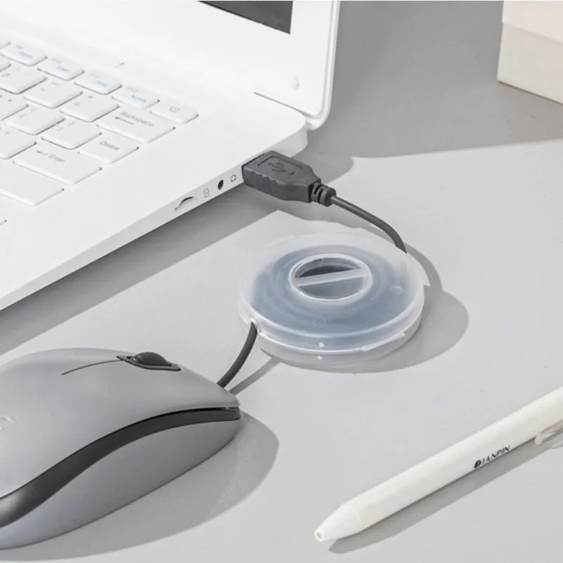 Rotatable Wire Winder Box Portable Round Cable Organizer For Charging ...