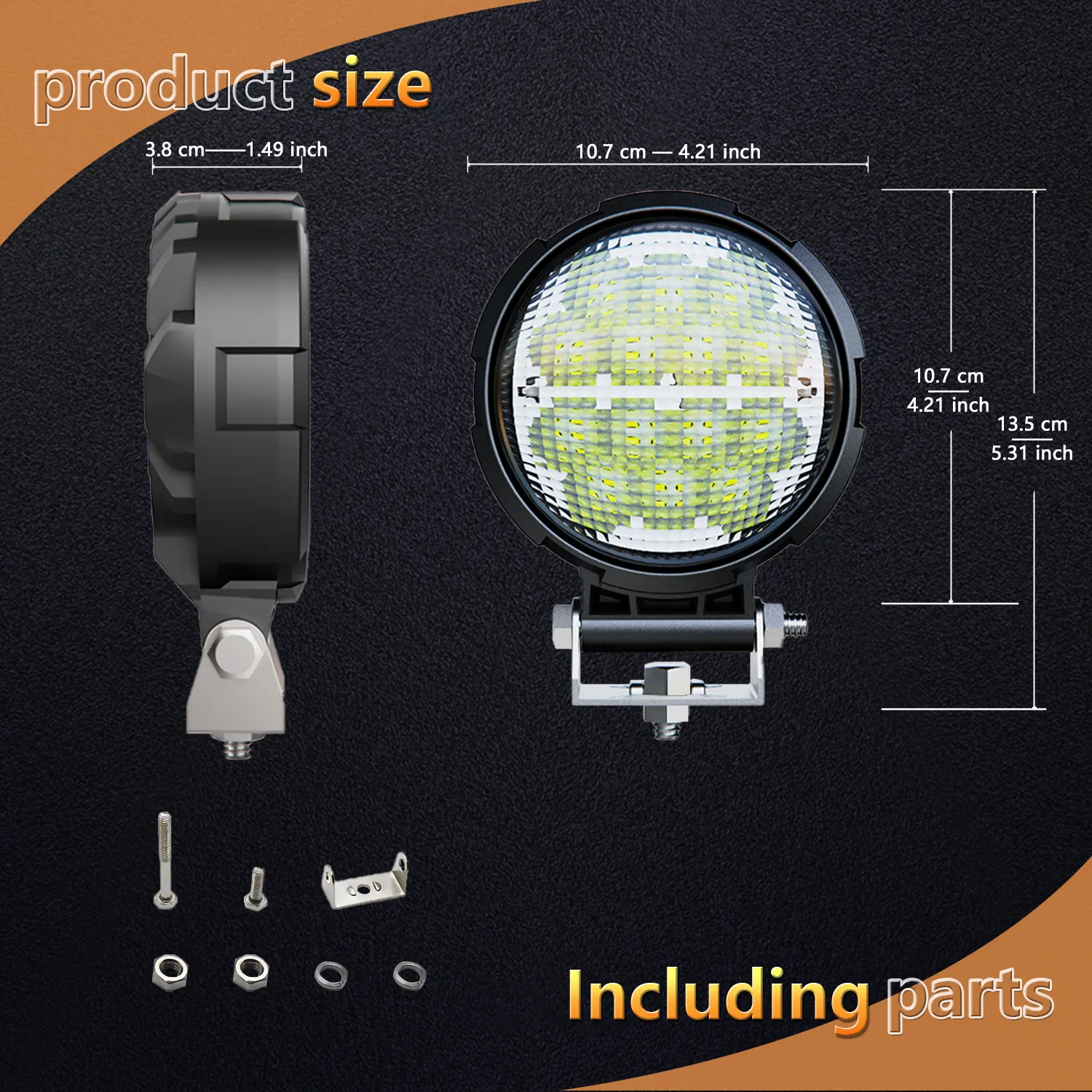 Additional Power Light For Car Round Flood Light Led Bar Fog Light 360W ...