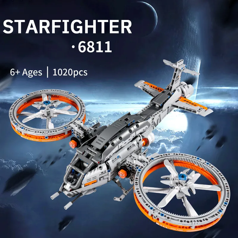 Starship Combat Aircraft Building Block Set Starfighter Model ...