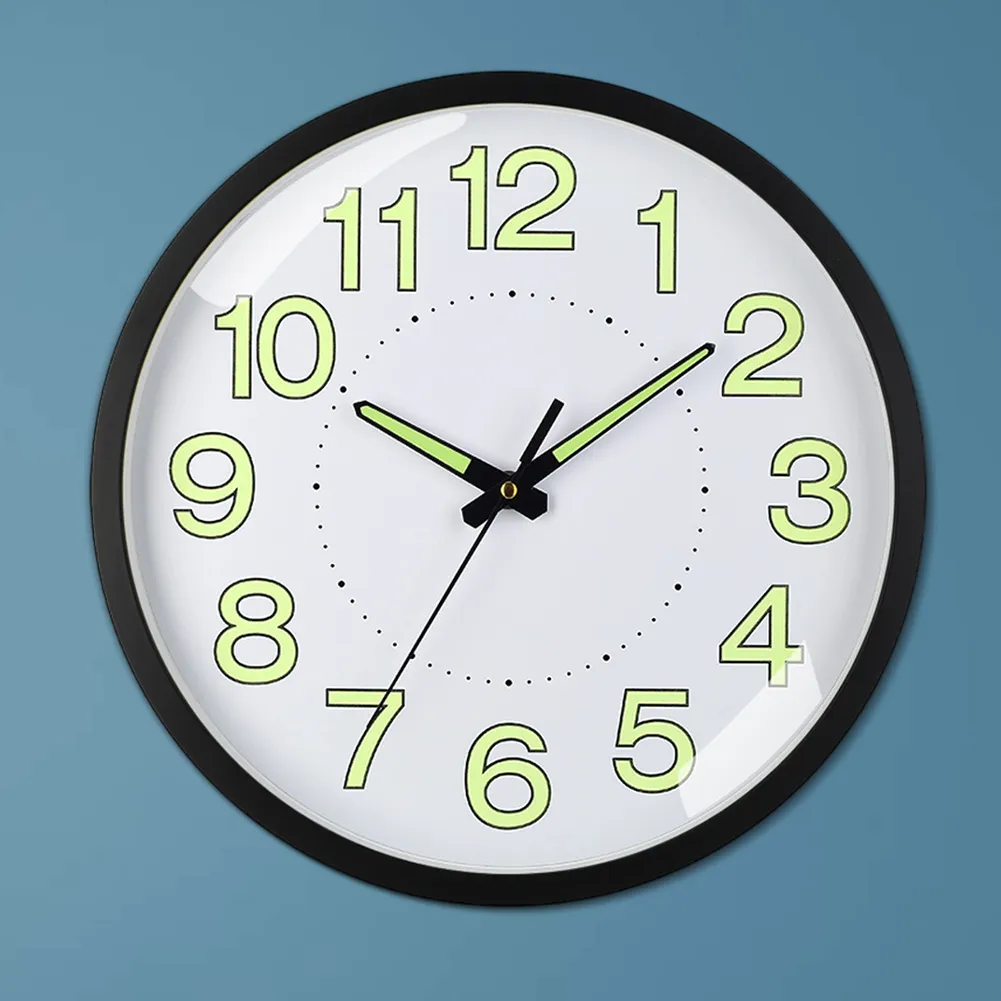 Glowing Elegance: Silent Night Light Wall Clock with Energy-Absorbing Numerals for Enhanced ...