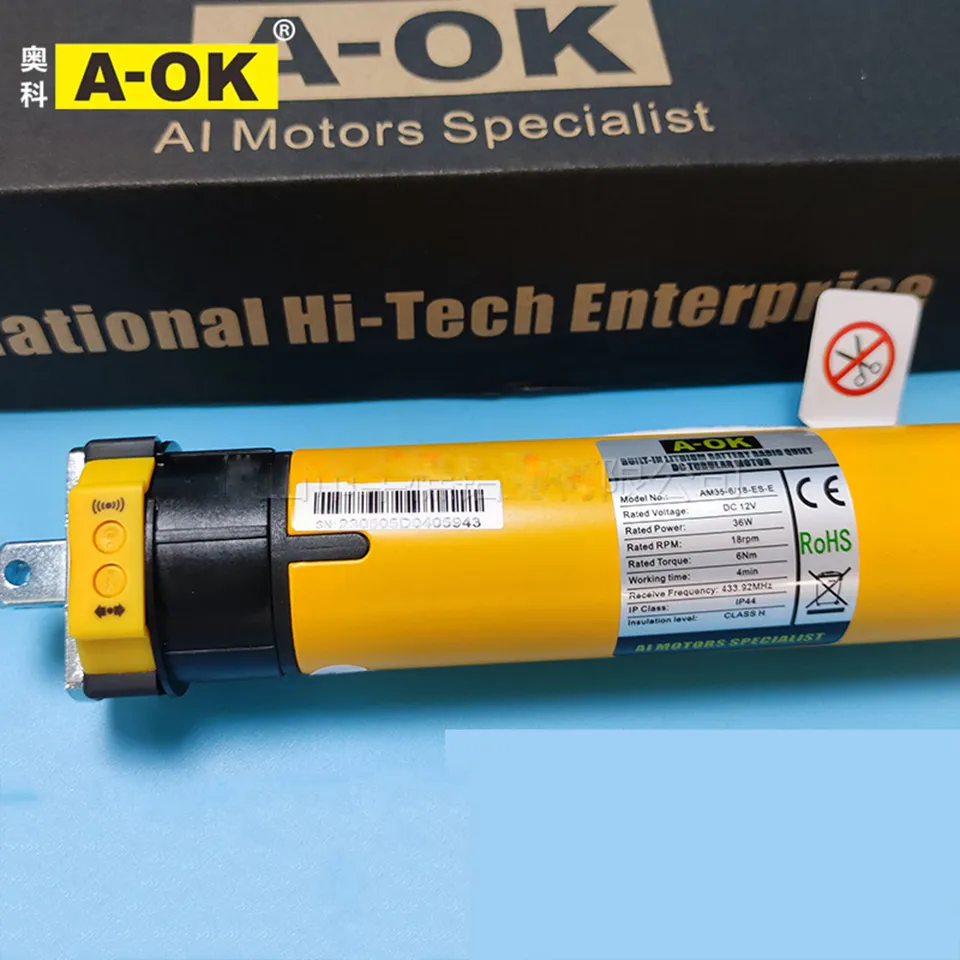 A Ok Tubular Motor AM35 6/18 ES E Roller Shutter Li Battery Motor From ...