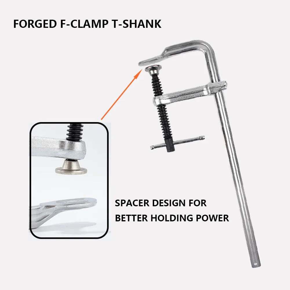 Light Bar Clamps 12 Inch Drop Forged Steel F Style Welding Clamps With ...
