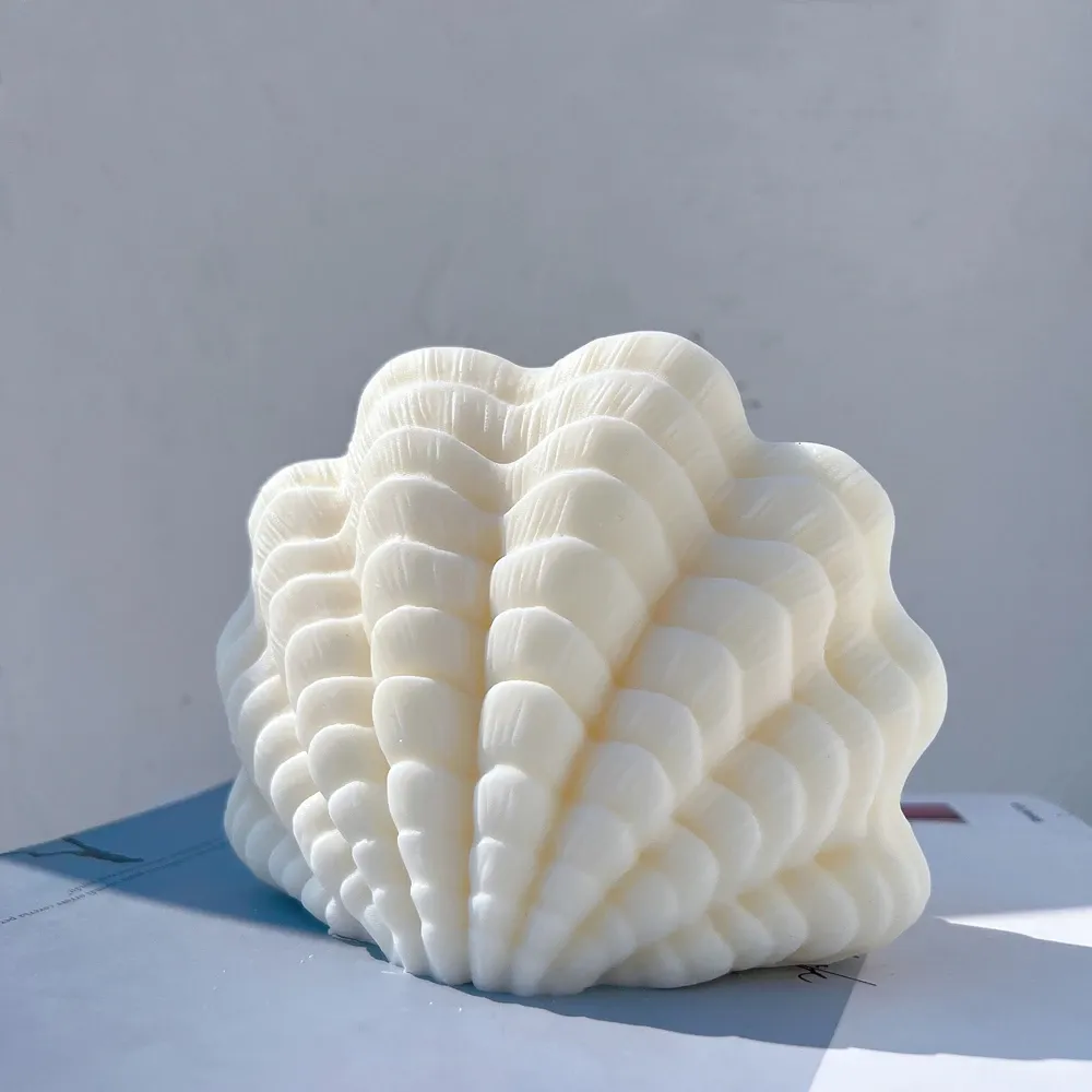 Modern Seashell mold candles for Aesthetic Home Decor and Beach Shell ...
