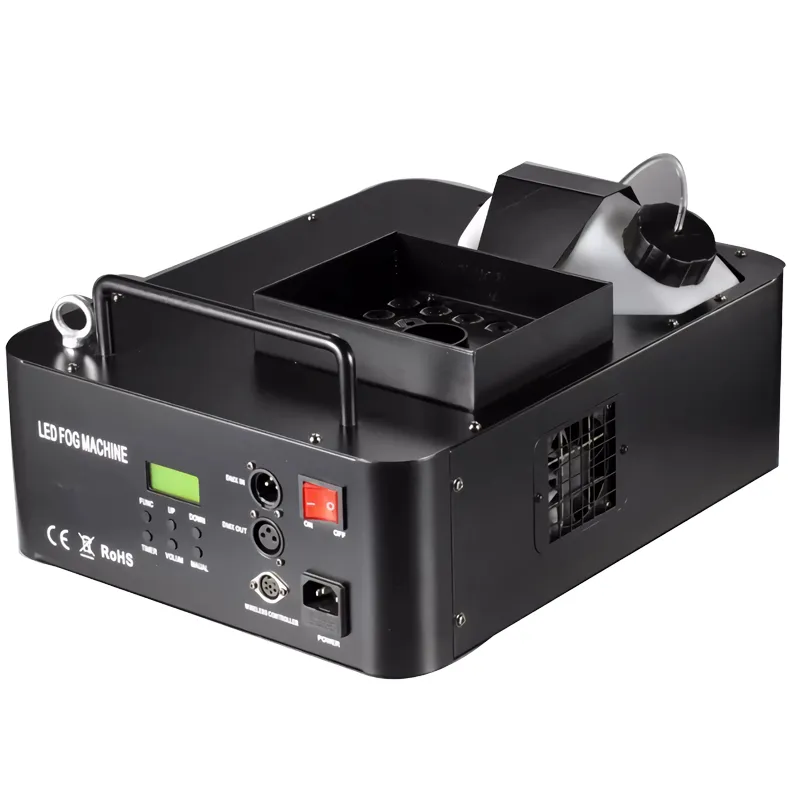 DMX RGB 3-in-1 smoke machine with Remote Control - 1500W Vertical Stage ...