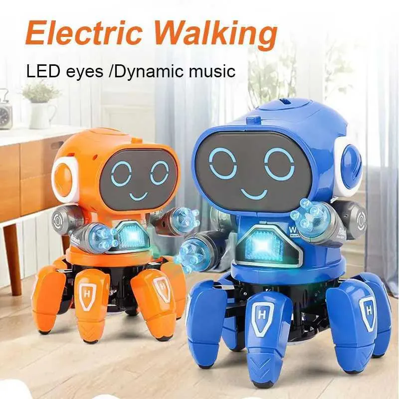 RC Robot Toy: Musical Dancing Robot With 6 Claws, Interactive Electric ...