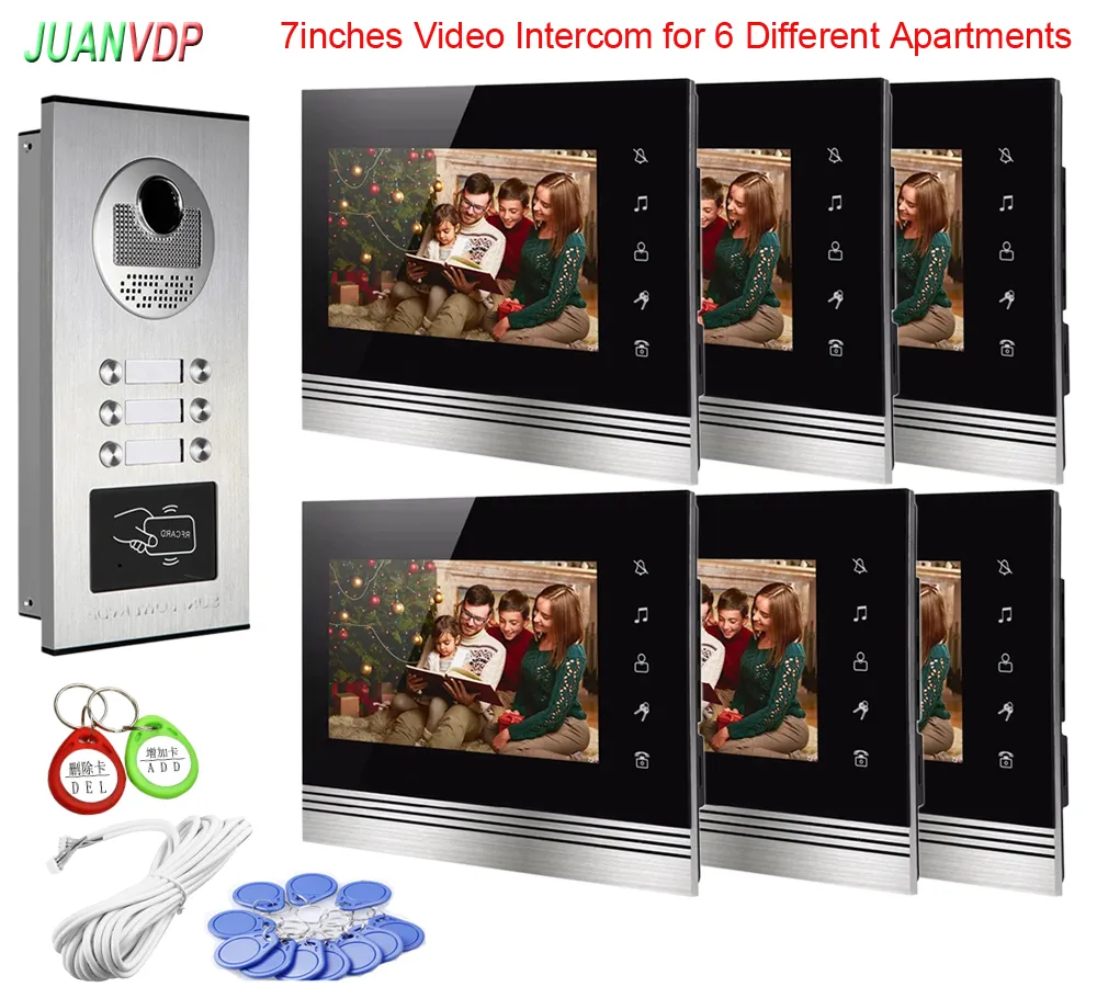 DHgate.com:7 Color Video Intercom Touch Button Door Phone with RFID ...