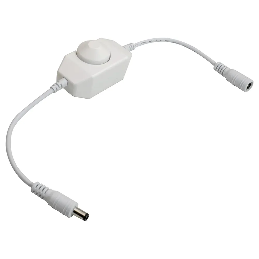 5-Pack 12V/24V Coaxial LED Strip Light Dimmer, Single-Color Knob Switch ...