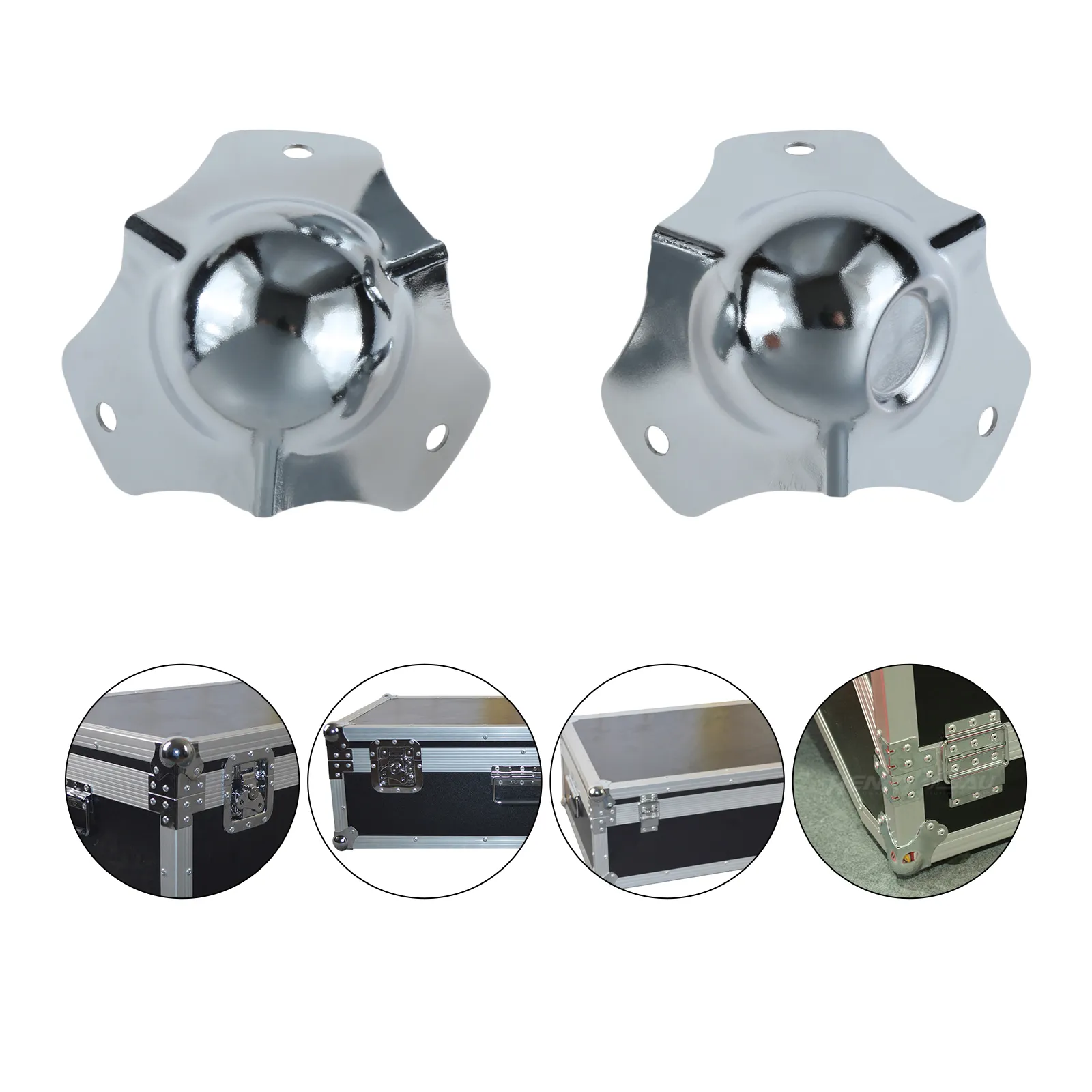 DHgate.com:4-Pack Silver Aluminum Spherical Luggage Metal Corner ...