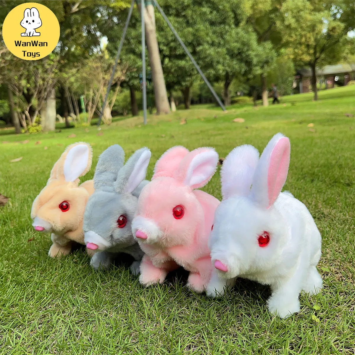 DHgate.com:Interactive Realistic Soft Red-eyed White Rabbit Plush Toy ...