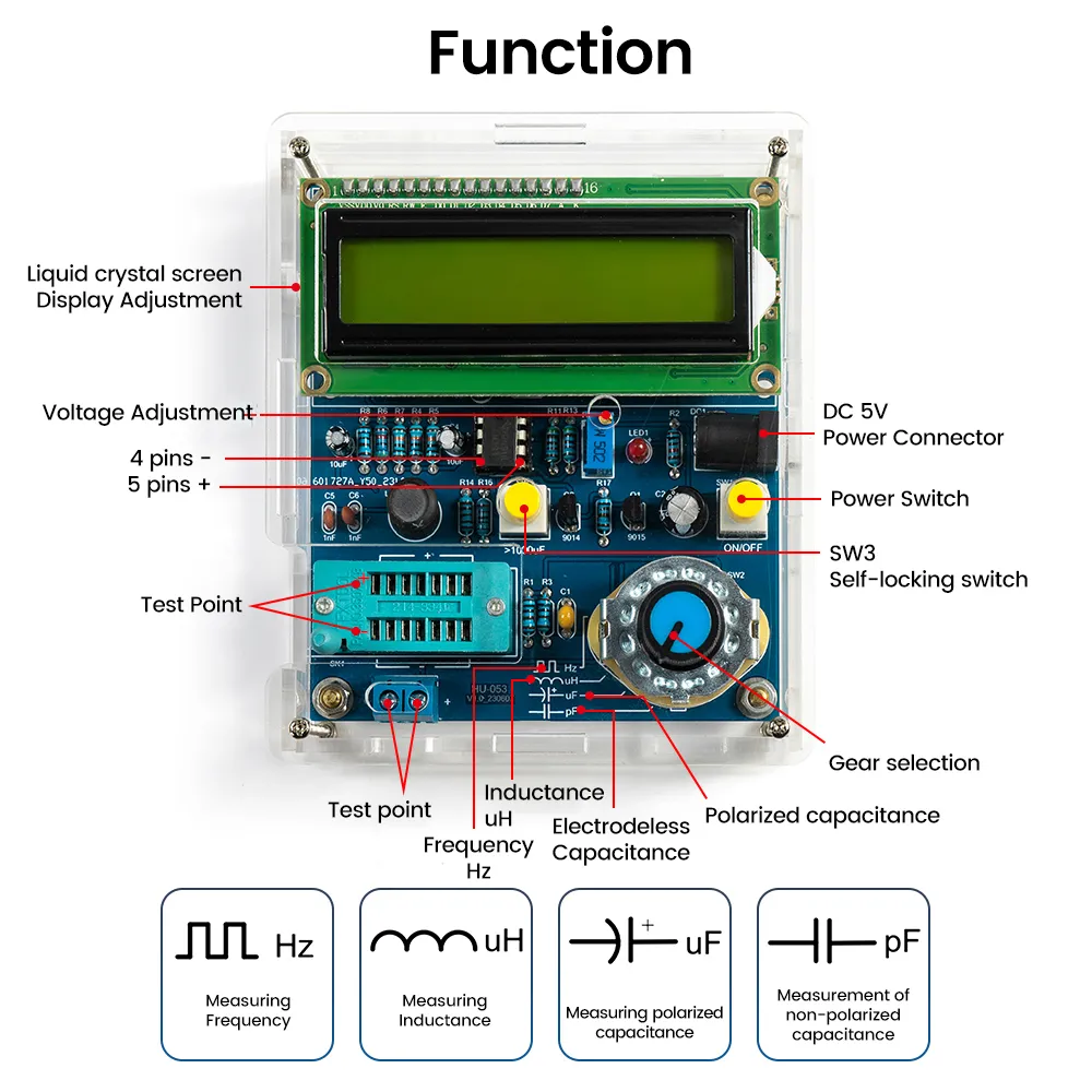 DIY Digital Transistor Tester: Precise Capacitance and Inductance Meter ...